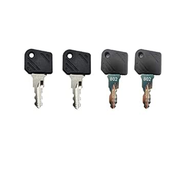 BODYA 4Pcs Ignition Switch Keys Excavator Keys for Komatsu Linde ...