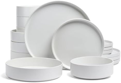 Amazon.com | over&back Dinnerware Set - Stoneware Dish Set with Dinner ...
