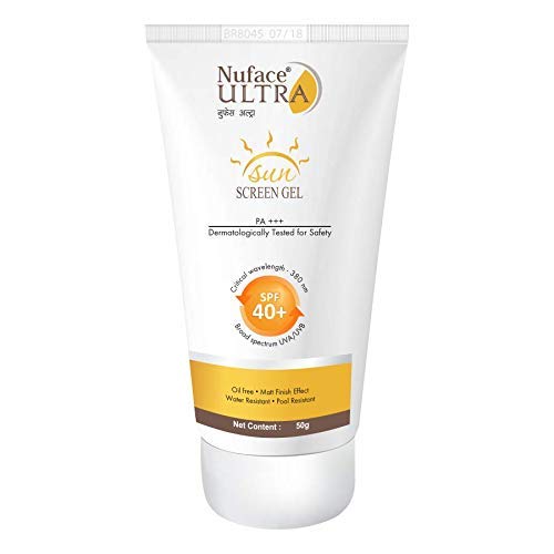 Nu face Ultra Sunscreen SPF 40+ Gel, Oil Free, Water Resistant, Matte ...