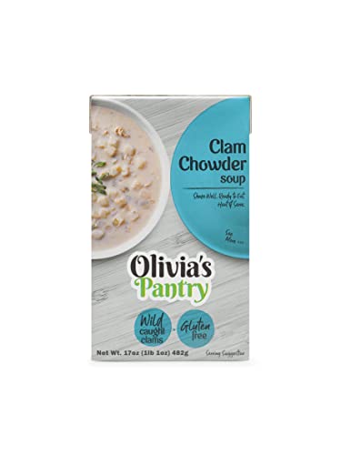 Amazon.com : Olivia's Pantry - Clam Chowder - Wild Caught Clams - Ready ...