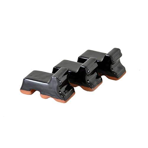 Amazon.com: Ceramic Pot Feet 3-Pack -Black Glaze- Made In USA- Flower ...