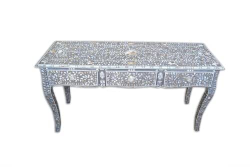 Amazon.com: Handmade Sea Shell Inlay Desk, Sea Shell Inlay Table (Blue ...