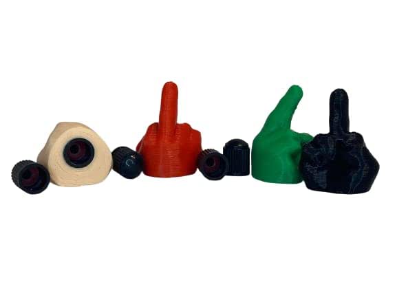 Amazon.com: 5x Middle Finger Valve Caps - 16 Colors - Made In USA ...