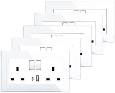 MK (ELECTRIC) Logic Plus Double Socket (K2745WHI) with Dual USB ...