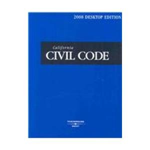 California Civil Code 2008: unknown author: 9780314967855: Amazon.com ...