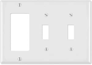 Leviton 005-80421-00W White 3-Gang Combination Wallplate - Amazon.com