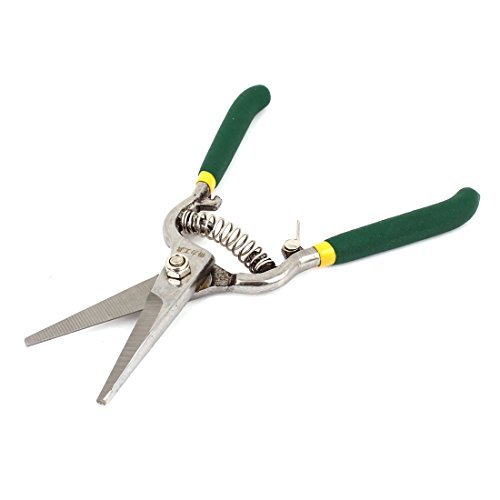 Nonslip Handle Spring Loaded Hand Pruner Pruning Shears 8 Inch Long ...