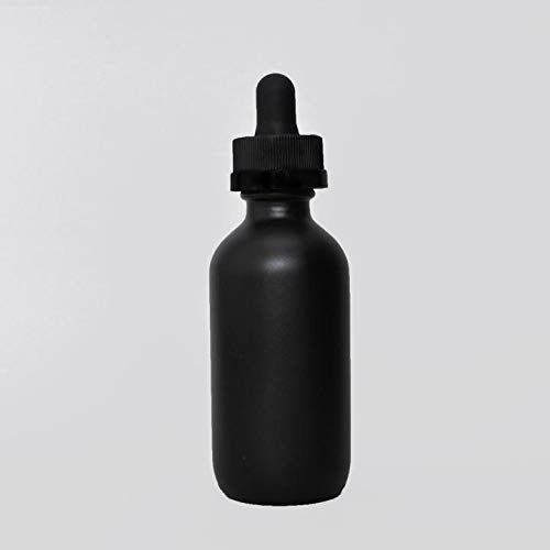 60ml Matte Black Boston Round Bottle with CRC Dropper [12 Count ...