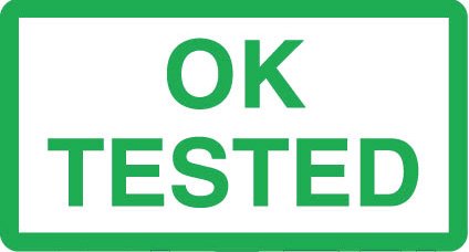 NPLABEL Rectangle Shape Ok Tested Paper Stickers/Labels (500 Labels Per ...