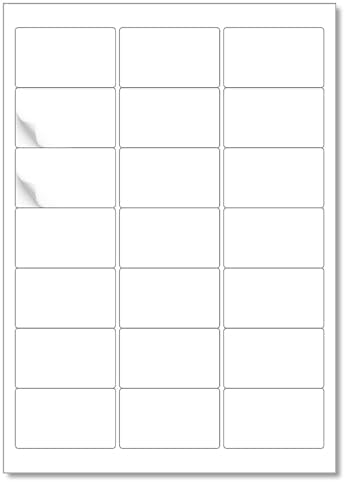 50 Sheets - White Address Labels Stickers, for Laser/Inkjet Printers ...
