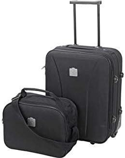 Go Explore 2 Piece Wheeled Luggage Set - Black. : Amazon.co.uk: Fashion