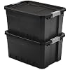 Amazon.com - Sterilite Tote Stacker Black 19GA 14869006