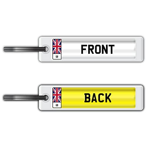 GB Personalised Registration Number Plate Keyring Any Name or Text ...