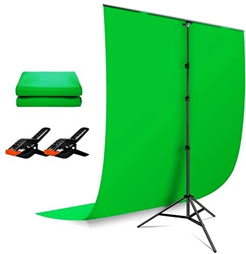 Boosty® 6x9 ft Green Screen T-Shape Background Kit - 6x9FT Photography ...
