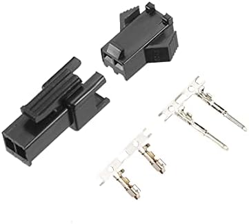 sourcing map 20 Paire 2.54mm 6 Pin Noir Plastique Mâle Femelle JST-SM Housing Crimp Terminal ...