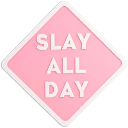 Amazon.com: TwoDays Preppy Room Decor Aesthetic, 12"x12" Pink Slay All ...