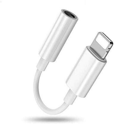 SKYTECH White AUX Audio Adapter 3.5mm Jack Earphone Headphones Mic Jack ...