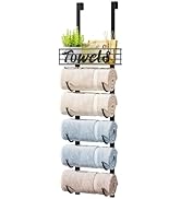 Amazon.com: HapiRm Over Door Towel Rack - 6 Tier Over The Door Towel ...