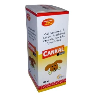 Buy Cankal Forte Oral Calcium Supplement Syrup for Pets 200ML (Pack of ...