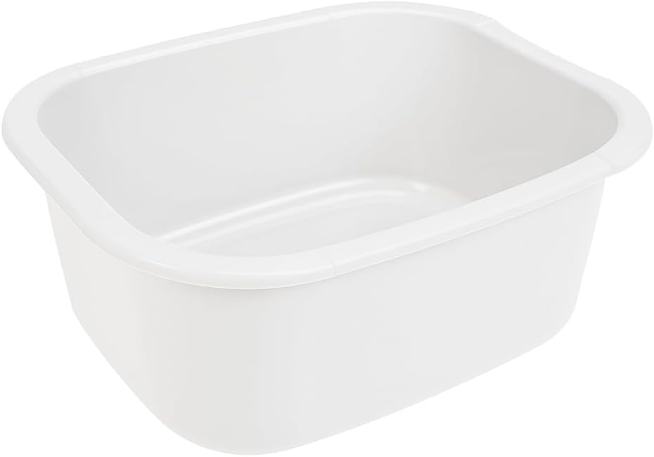 oceanevo® 11 Litres Rectangular Washing Up Bowl White Basin Mixing Sink ...