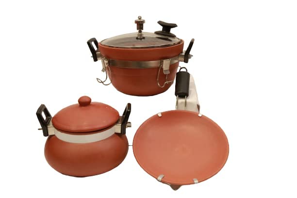 Buy SARVOSARTH COLLECTION Clay | Red Soil | Teracotta | Mitti ka Cooker ...
