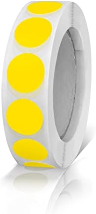 Amazon.com: Round Stickers Yellow 3/4 Inch Circle Labels with Color ...