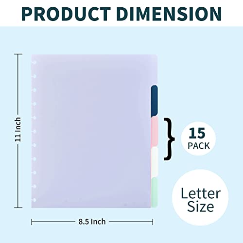 Snapklik.com : 15 Tab DiscBound Dividers Notebook Letter Size Calendar ...