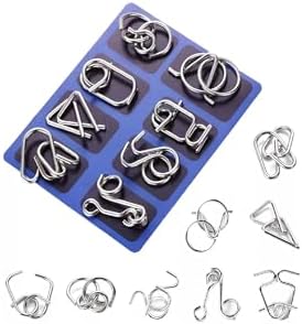 MFH Metal Puzzle Game,Educational Stainless Steel Metal Puzzle, Brain ...