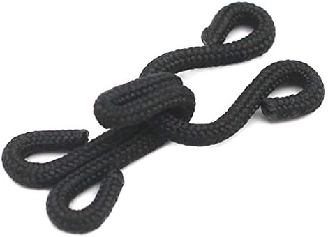 Flying Horse66 - 10 x Black Fabric Covered Hook and Eye Fasteners for ...