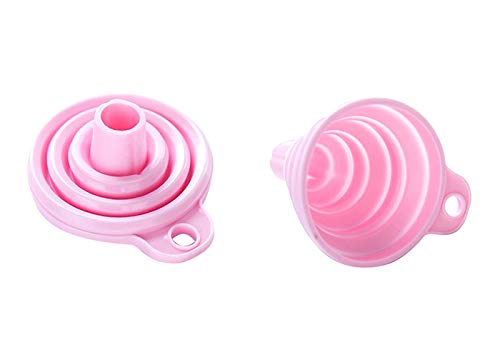 Food Grade Silica Gel Folding Funnel - Pink_ with two years guarantee ...