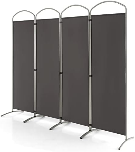 COSTWAY 4/6 Panel Folding Room Divider, Freestanding Wall Privacy ...