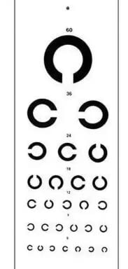 ASF UNIVERSAL-C-Type Eye Distance Vision Test Chart (Landolt C ...