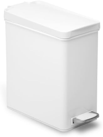 Amazon.com: simplehuman CW1182 2-3/5-Gallon Profile Step Can, White and ...