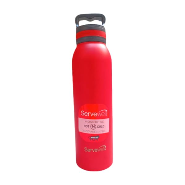 Servewell Oslo Vacuum Hot & Cold Water Bottle 720 ml (Fuji Red ...
