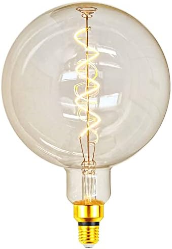 TIANFAN Giant Edison Bulb G200 Vintage Led 6W Dimmable Spiral Filament ...