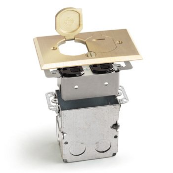 Lew Electric SWB-2-LR Floor Box, Recessed Flip Lid 15A TR Duplex ...