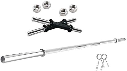 Buy Musclen Fitness Fitness Weight Lifting Rod, 25mm Gym Rod, Chrome ...