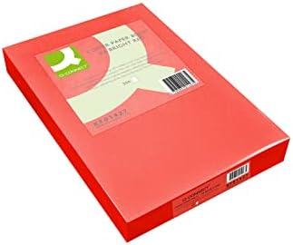 Q-Connect Bright Red Coloured A4 Copier Paper 80gsm Ream (Pack of 500 ...