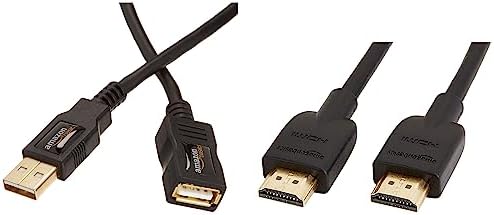 Buy Amazon Basics High-Speed HDMI Cable, 6 Feet (2-Pack),Black & USB 2. ...