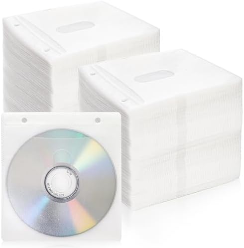 Amazon.com: Fasmov 500 Pack Premium CD DVD Sleeves, Double Sided Refill ...