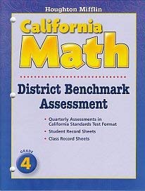 Amazon.com: Houghton Mifflin Mathmatics California: District Benchmark Assessments Level 4: ...