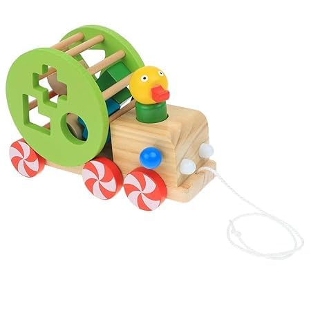 Buy Wooden Pull Toy Push and Pull Duck Pull Along Walking Toy for Baby ...