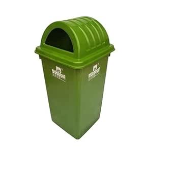 Nilkamal Plastic open top dome dustbin 80 LTR (GREEN) : Amazon.in: Home ...