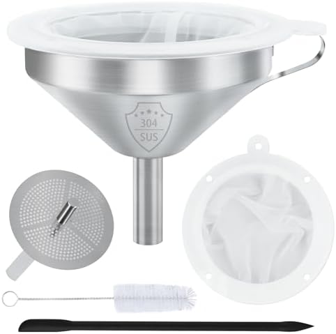 Amazon.com: Kitchen Funnel for Filling Bottles, 5 Inch 304 Stainless ...