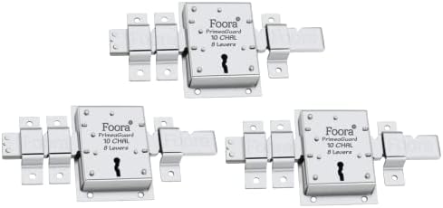 Foora Lock and Key for Home Door gate Shop Shutter Double Locking ...