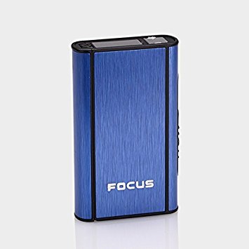 Focus Cigarette Case Plastic and Metal Hold 10 pcs Cigarettes Injector ...
