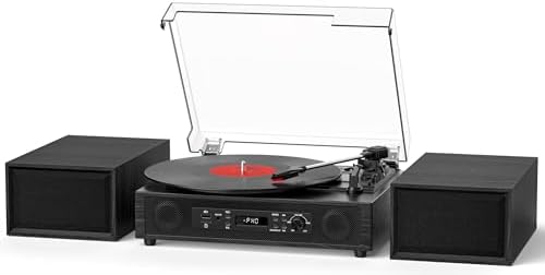 Amazon.com: SoundBeast Retro Wooden Turntable with 3 Speed Vinyl Record ...