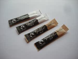100 Individual White Sugar Sachets & 100 Brown Sugar Individual Sachets ...