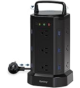 Amazon.com: Power Strip Tower, SUPERDANNY Surge Protector Tower with ...