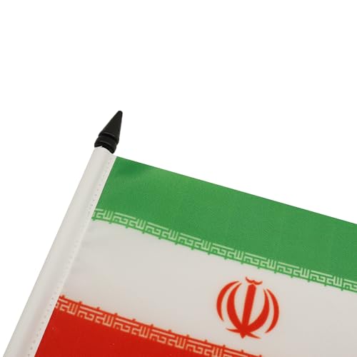 AZ FLAG – Iran Table Flag 5” x 8” – Iranian Office Flag 100% Polyester ...